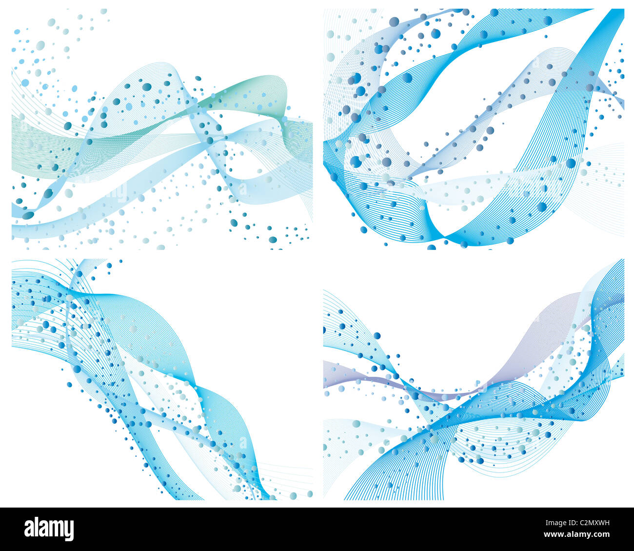 Set of abstract vector water background Stock Photo - Alamy