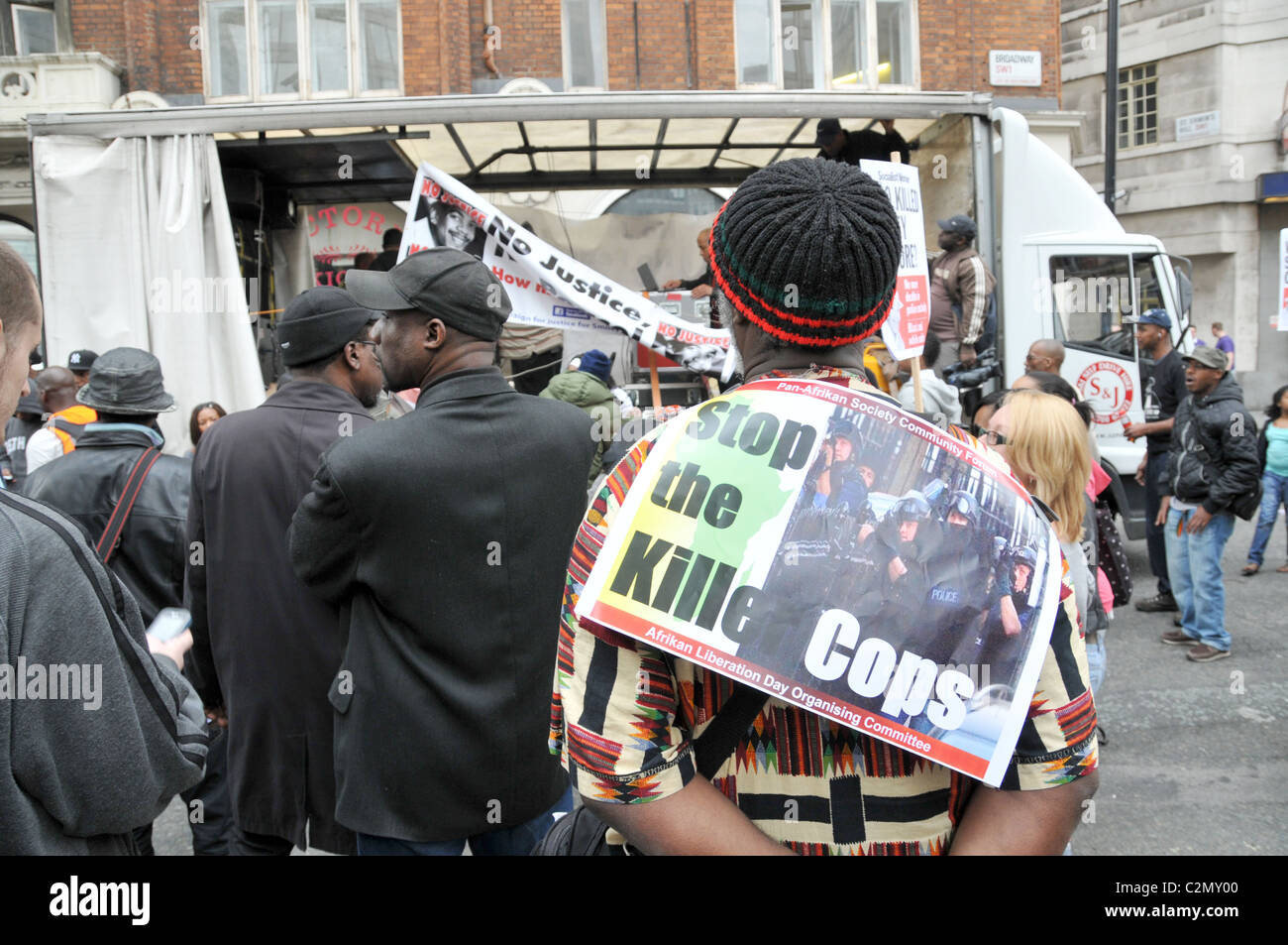 Smiley Culture Protest New Scotland Yard No Justice No Peace "Who ...