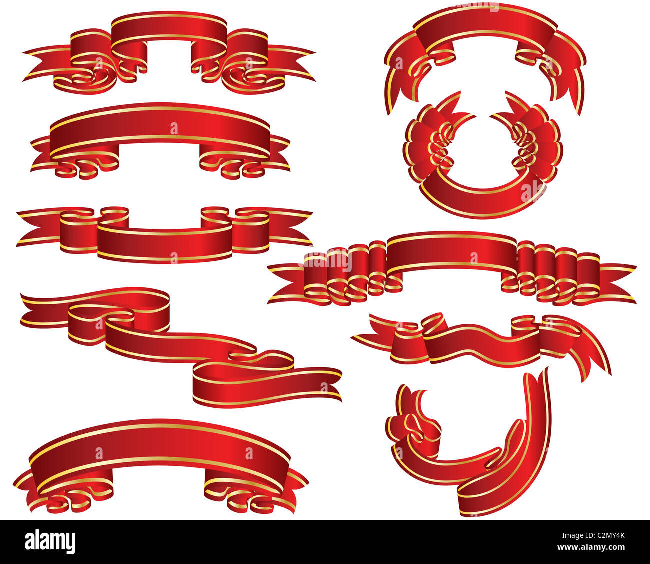 Set of different vector ribbons for design use Stock Photo - Alamy
