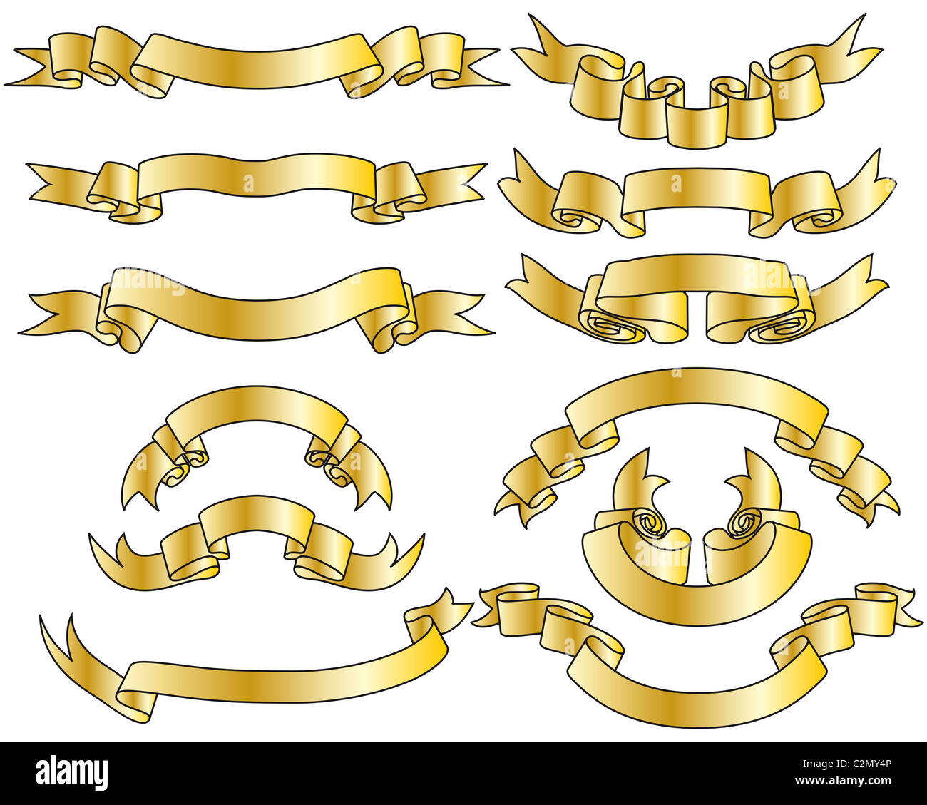 Set of different vector ribbons for design use Stock Photo - Alamy