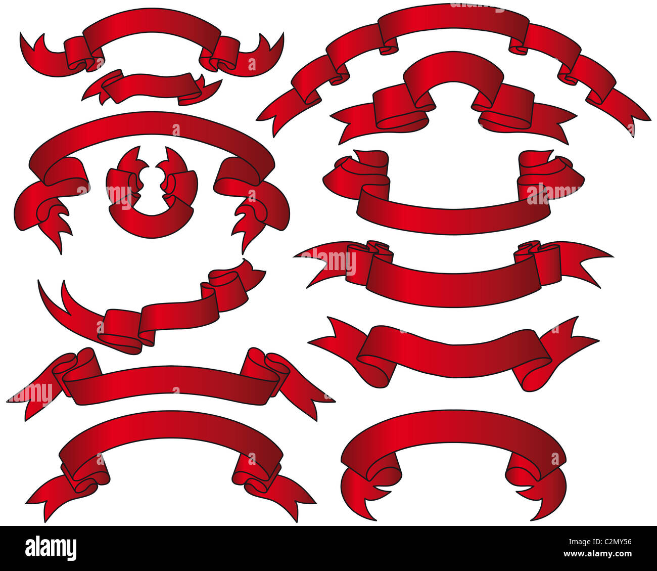 Set of different vector ribbons for design use Stock Photo - Alamy