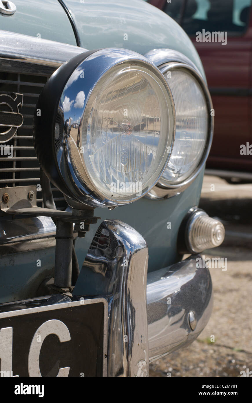 An old car, front, bumper, lamps, details Stock Photo - Alamy