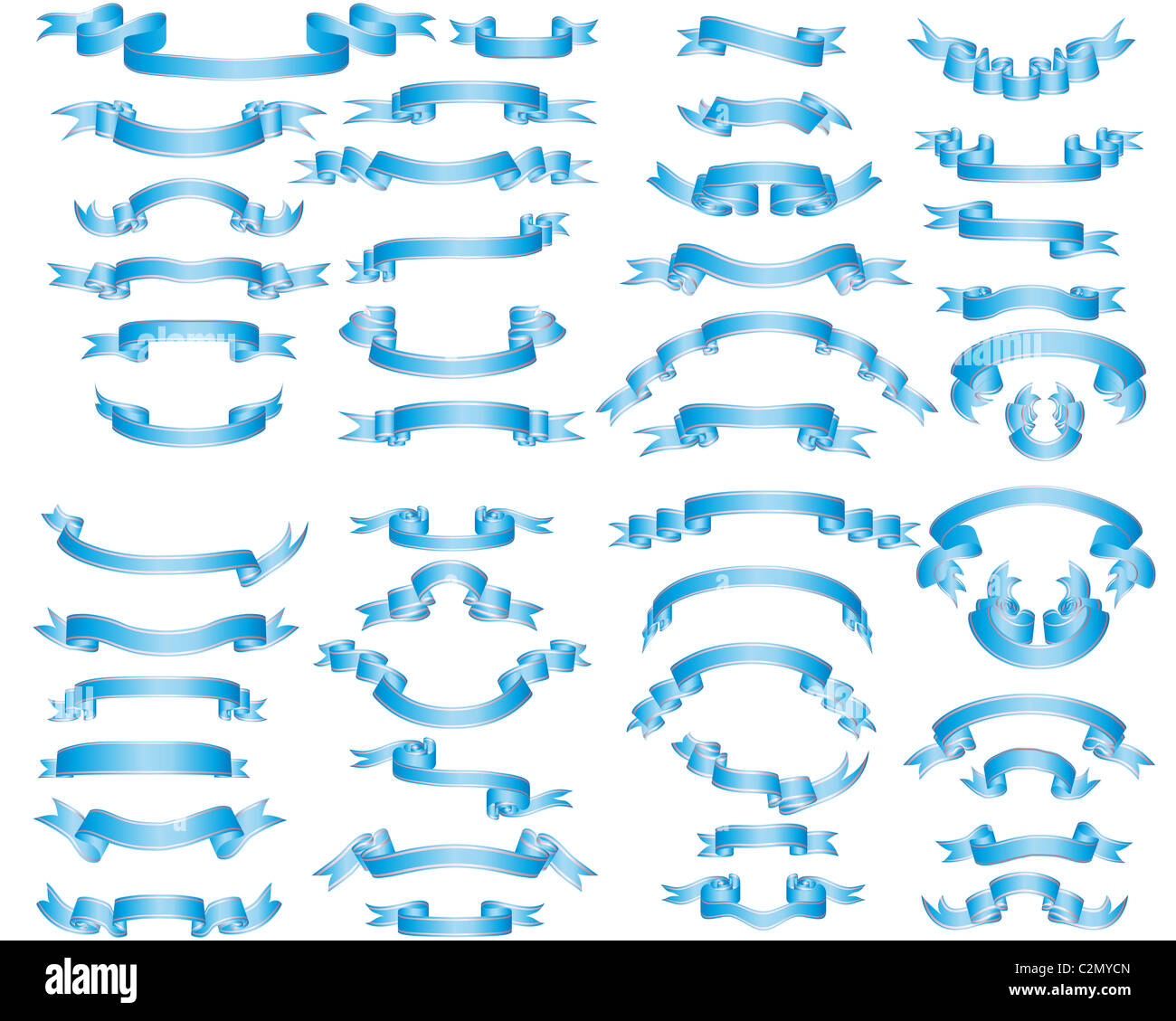 Set of different vector ribbons for design use Stock Photo - Alamy