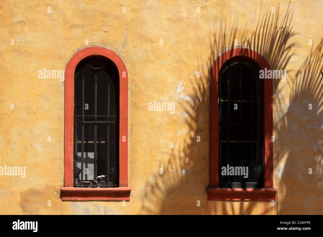 Mediterranean building with picturesque warm colors Stock Photo - Alamy