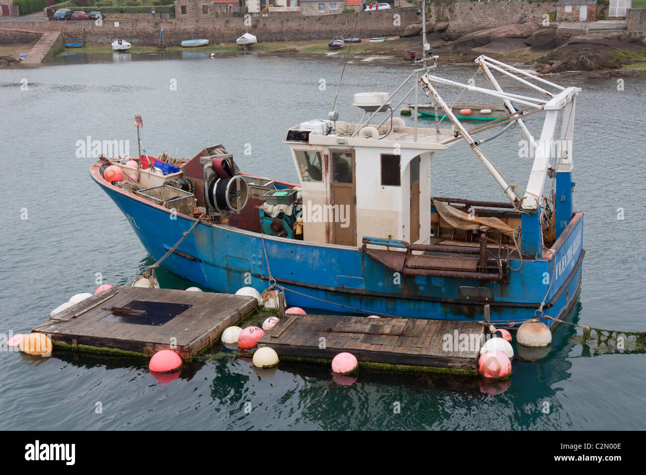 Fishing boat in harbour, Brittany, France Stock Photo - Alamy