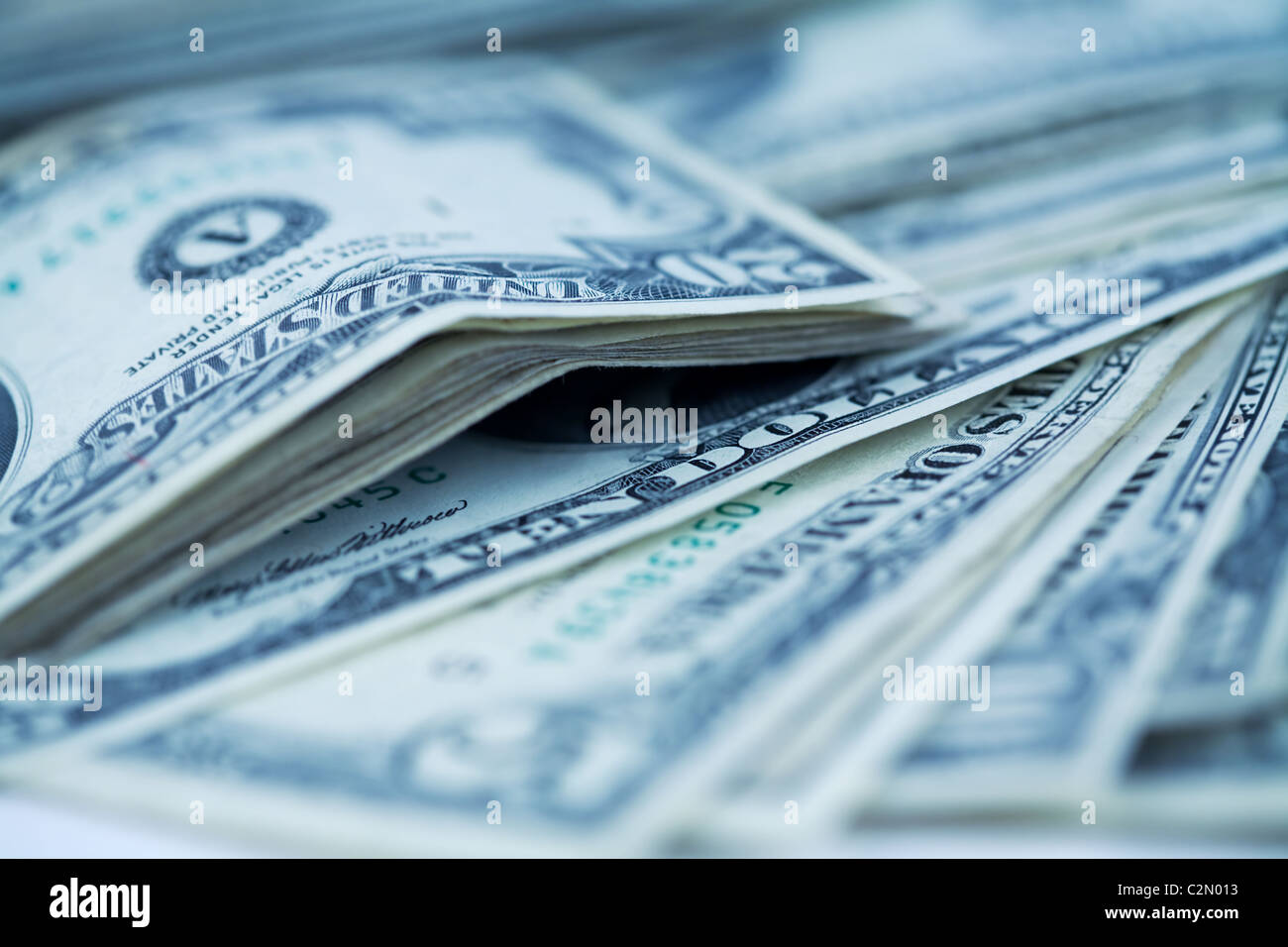 Money background - US dollars background. Retro style toned close up ...