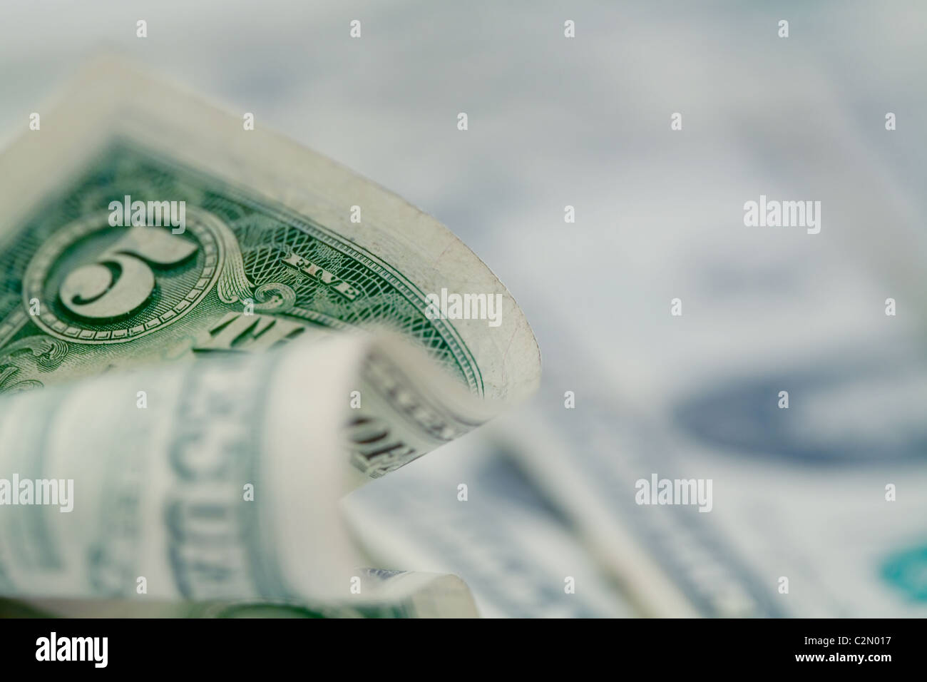 Money background - US dollars background. Retro style toned close up ...