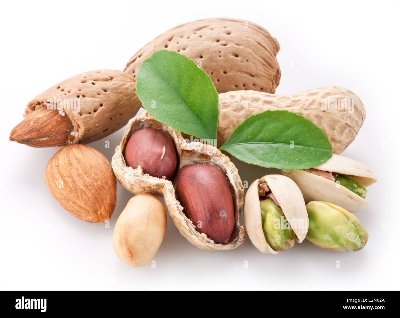 Peanuts. Isolated on a white background Stock Photo - Alamy
