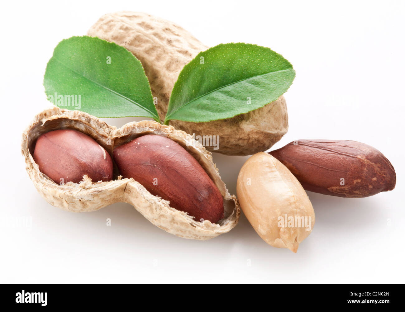 Peanuts. Isolated on a white background Stock Photo - Alamy