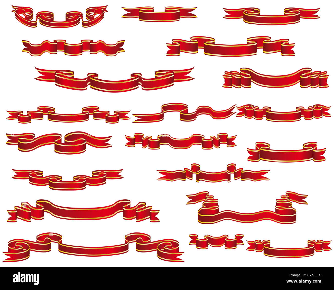 Set of different vector ribbons for design use Stock Photo - Alamy