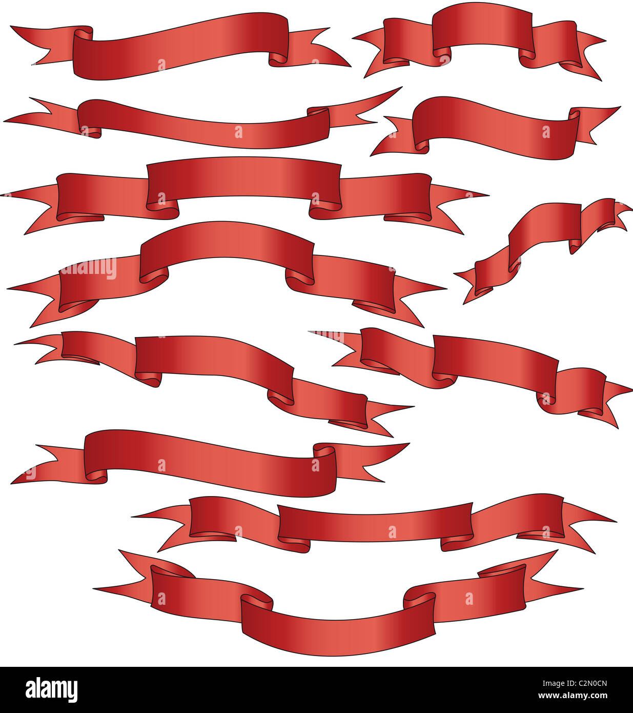 Set of different vector ribbons for design use Stock Photo - Alamy