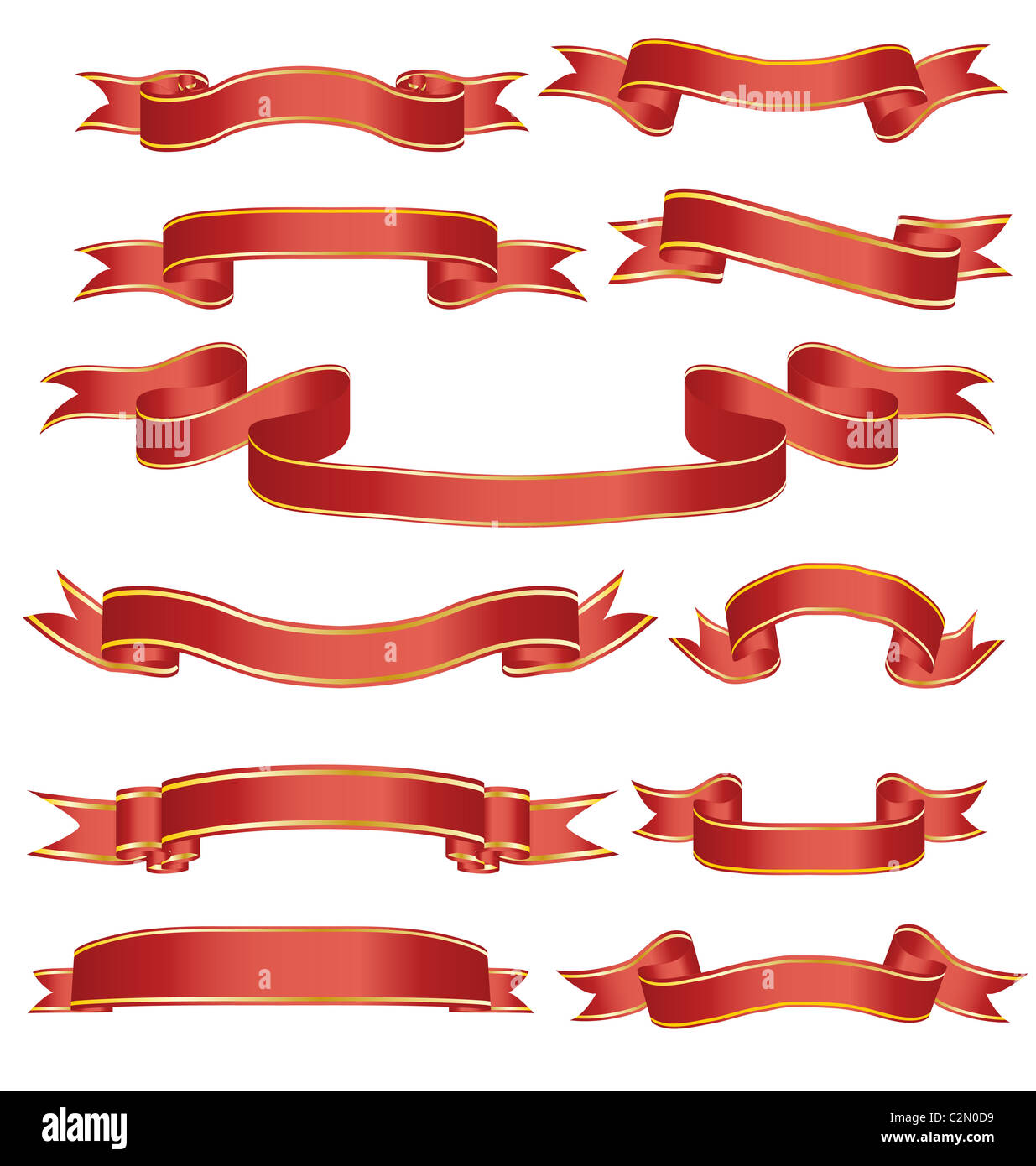 Set of different vector ribbons for design use Stock Photo - Alamy