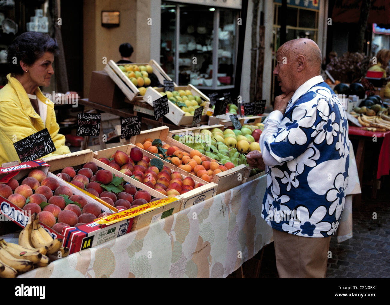 Local market stall, Toulon, France Stock Photo - Alamy