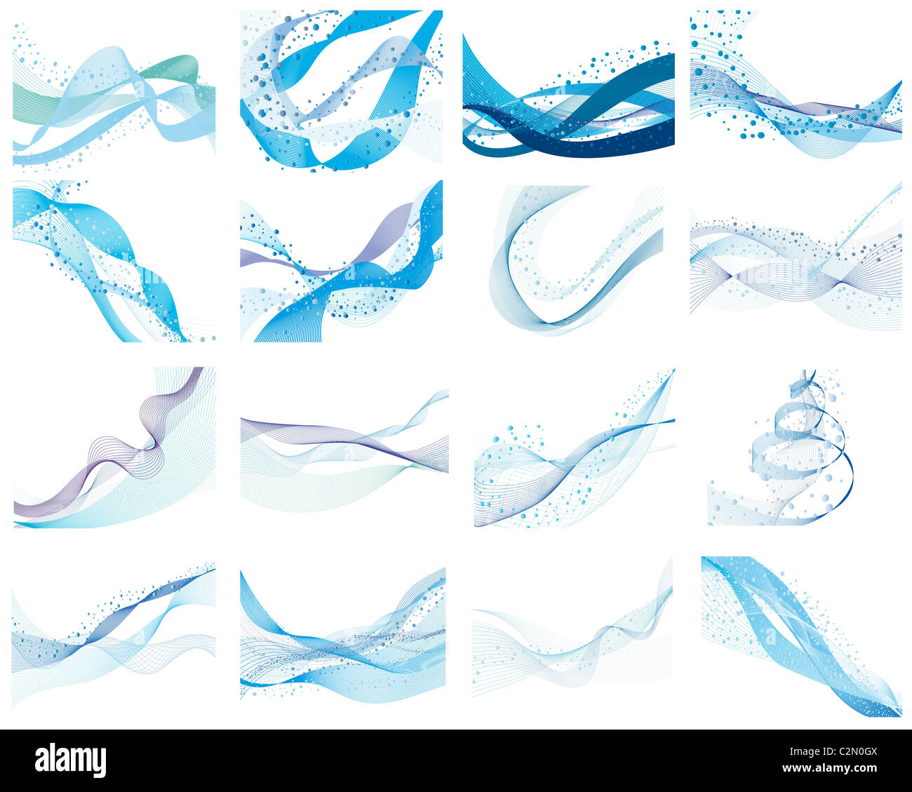 Set of abstract vector water background Stock Photo - Alamy