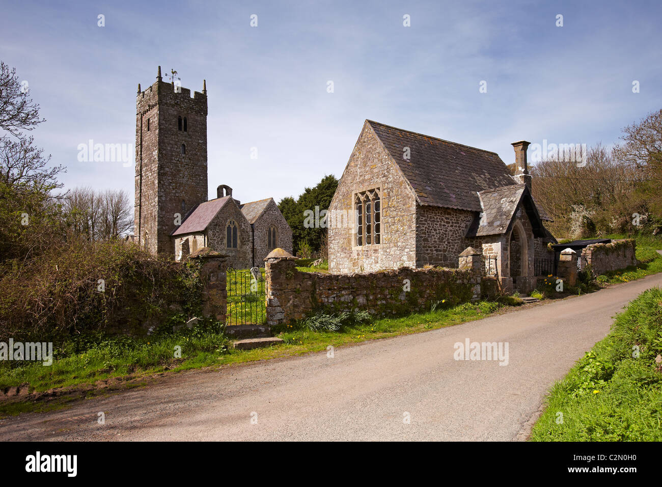 Church of St. Decumanus, Rhoscrowther, Hundleton, Pembrokeshire, Wales ...