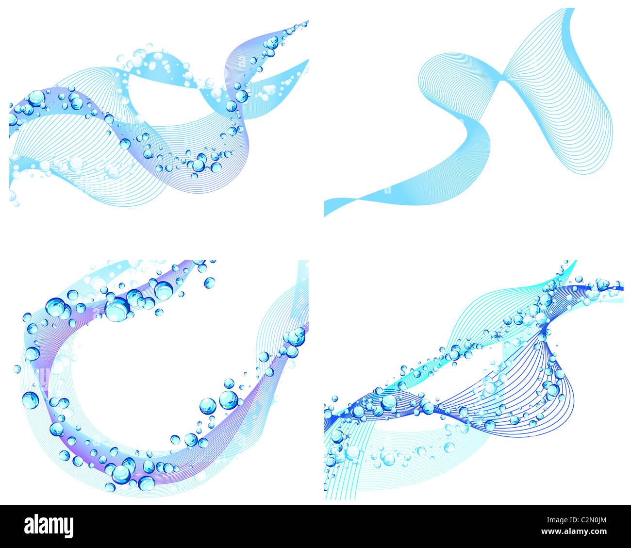 Set of abstract vector water background Stock Photo - Alamy