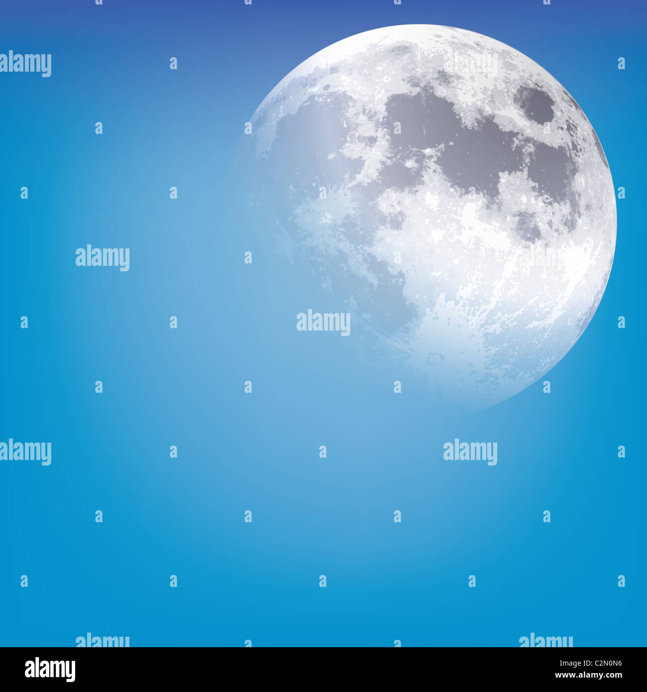 abstract background with moon on the blue sky Stock Photo - Alamy