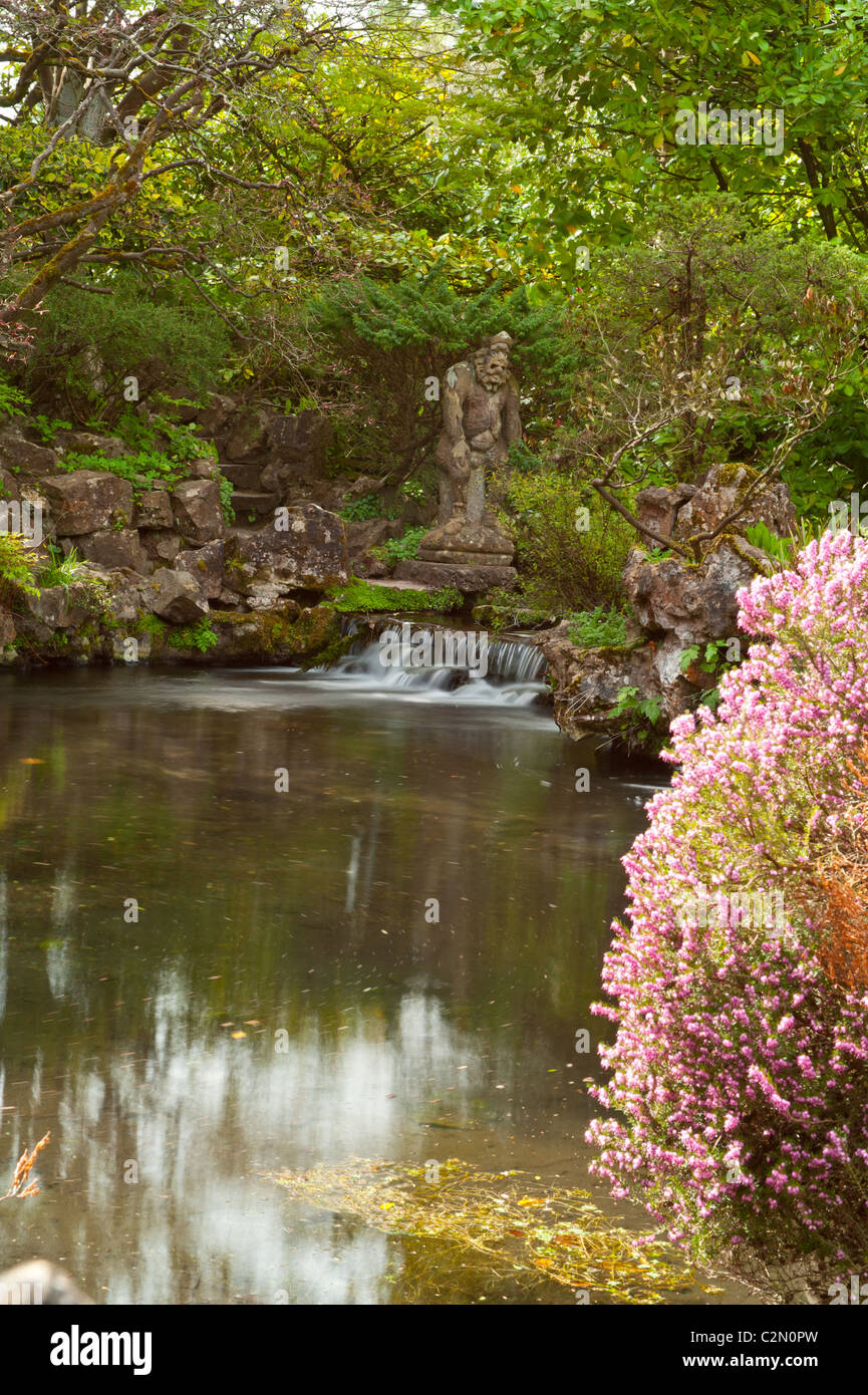 statue and waterfall Stock Photo - Alamy