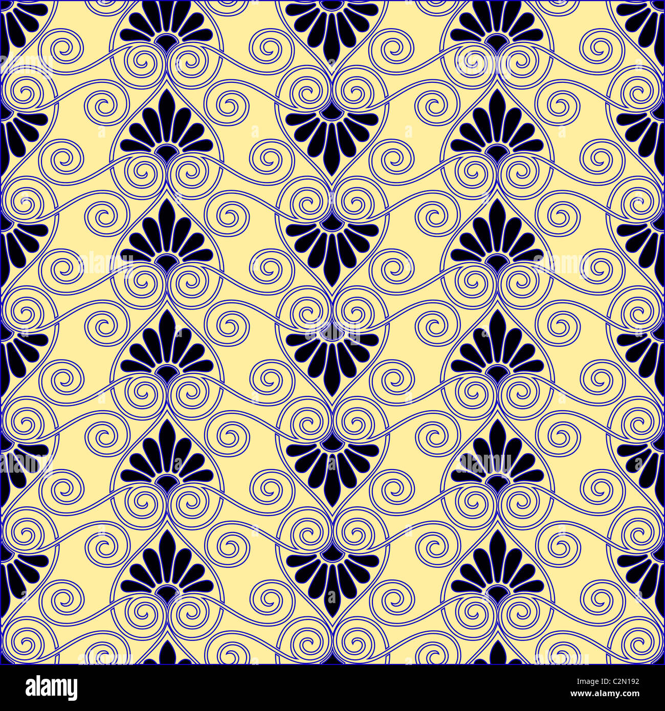 Seamless wallpaper from abstract smooth forms Stock Photo - Alamy