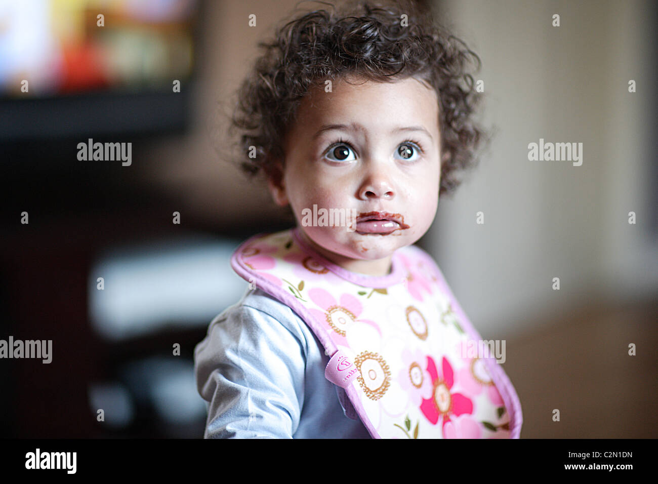 Toddler chocolate face guilty hi-res stock photography and images - Alamy