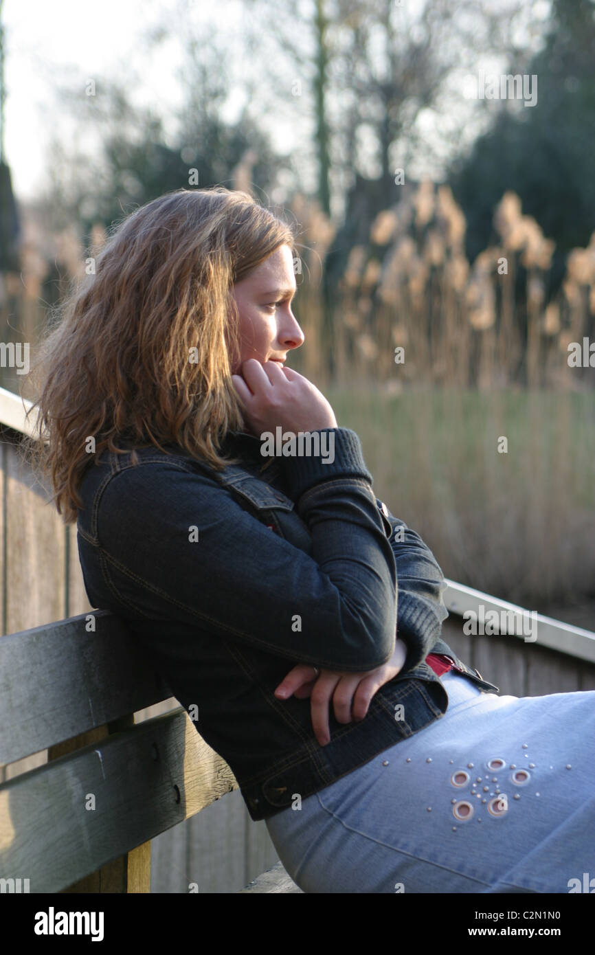 Truant female girl hi-res stock photography and images - Alamy