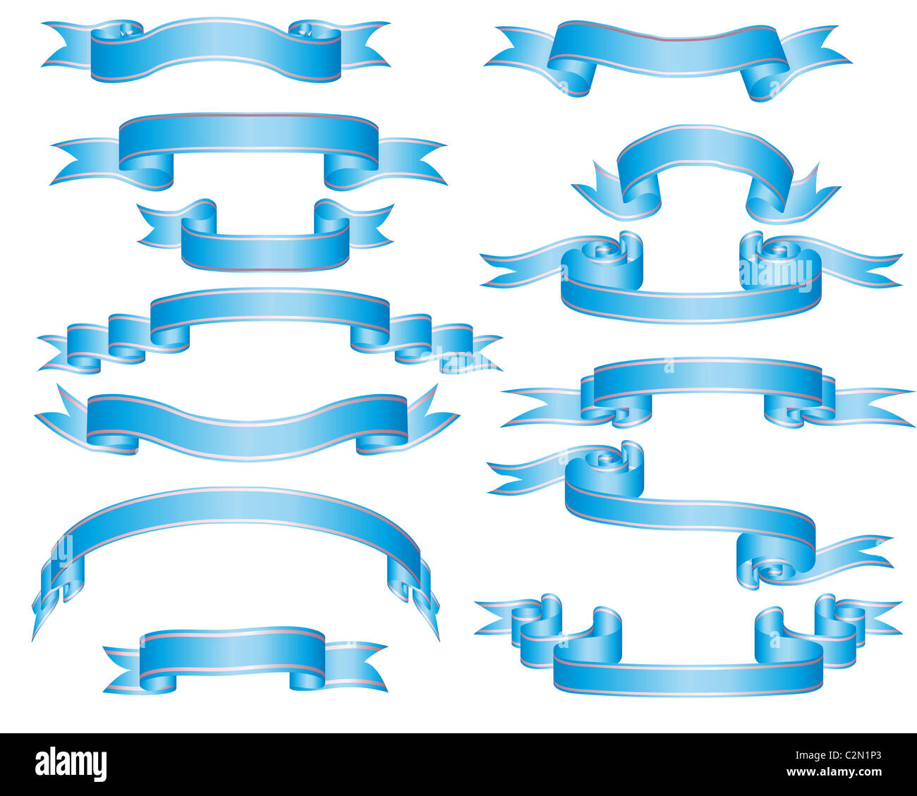 Set of different vector ribbons for design use Stock Photo - Alamy
