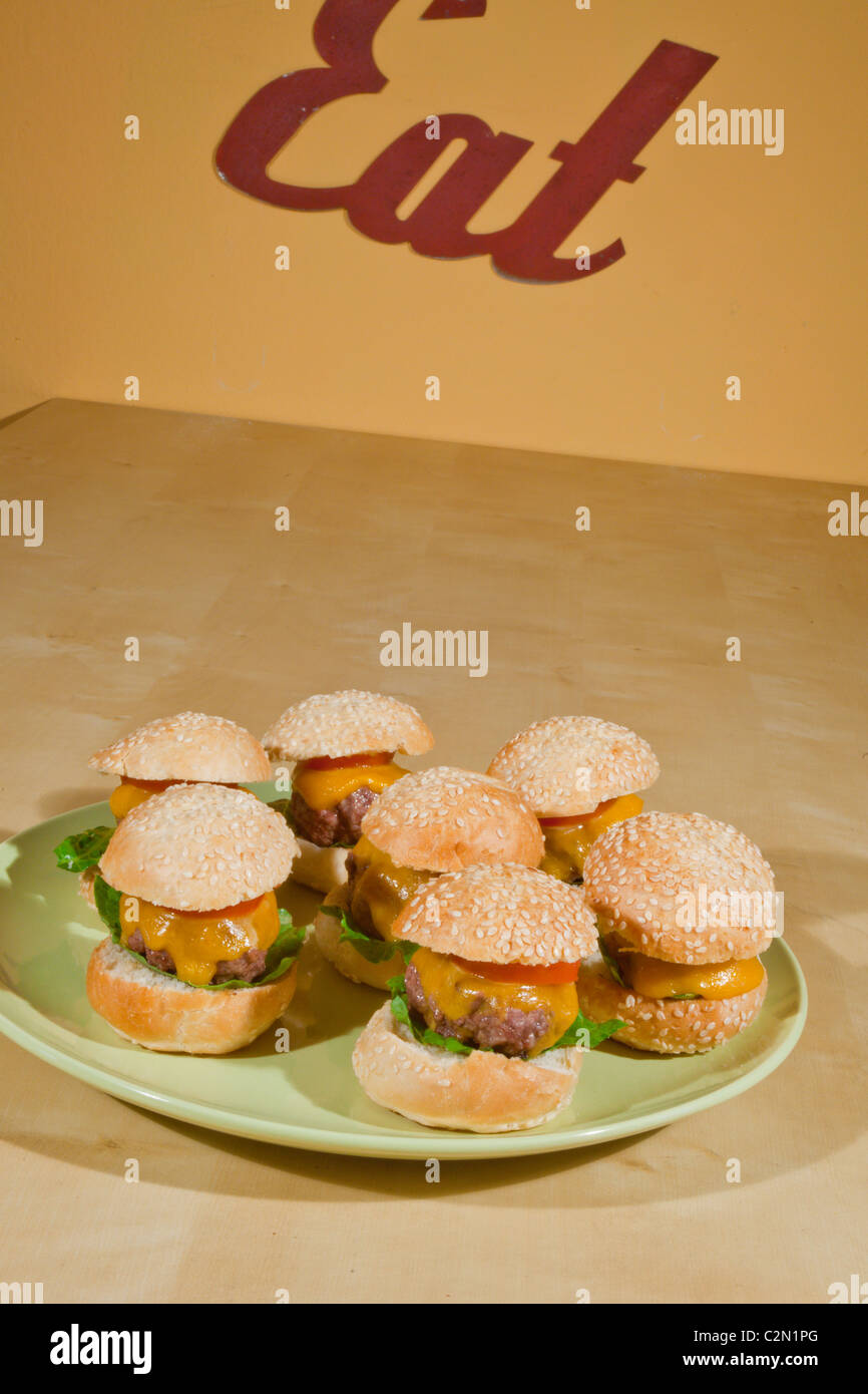 Mini hamburger sliders hi-res stock photography and images - Alamy