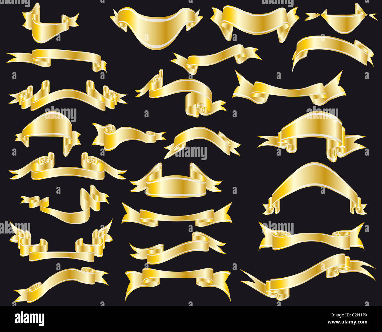 Set of different vector ribbons for design use Stock Photo - Alamy