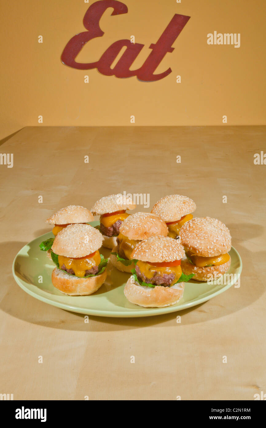 American sliders hi-res stock photography and images - Alamy
