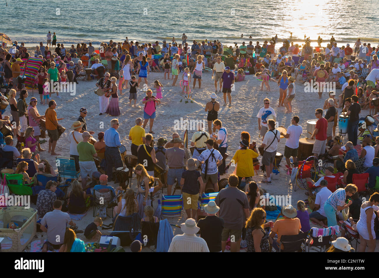 Nokomis beach drum circle casey hi-res stock photography and images - Alamy