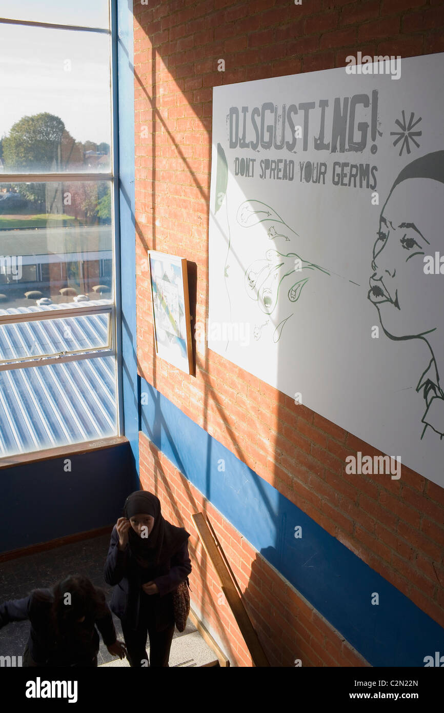 An anti spitting poster at a school Stock Photo - Alamy