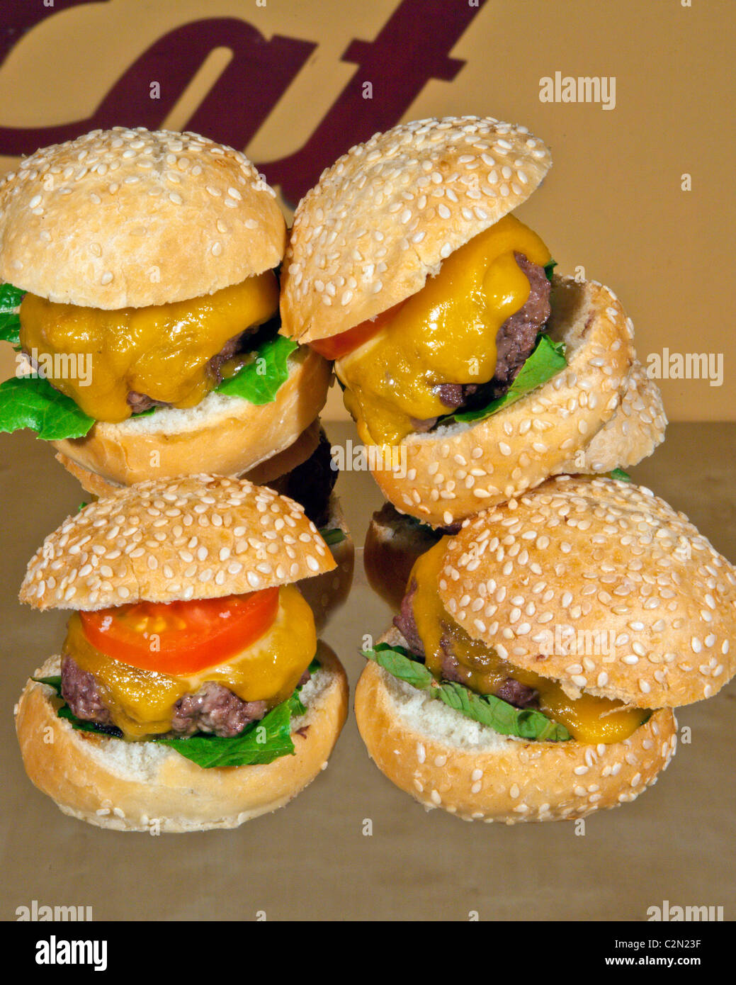American sliders hi-res stock photography and images - Alamy