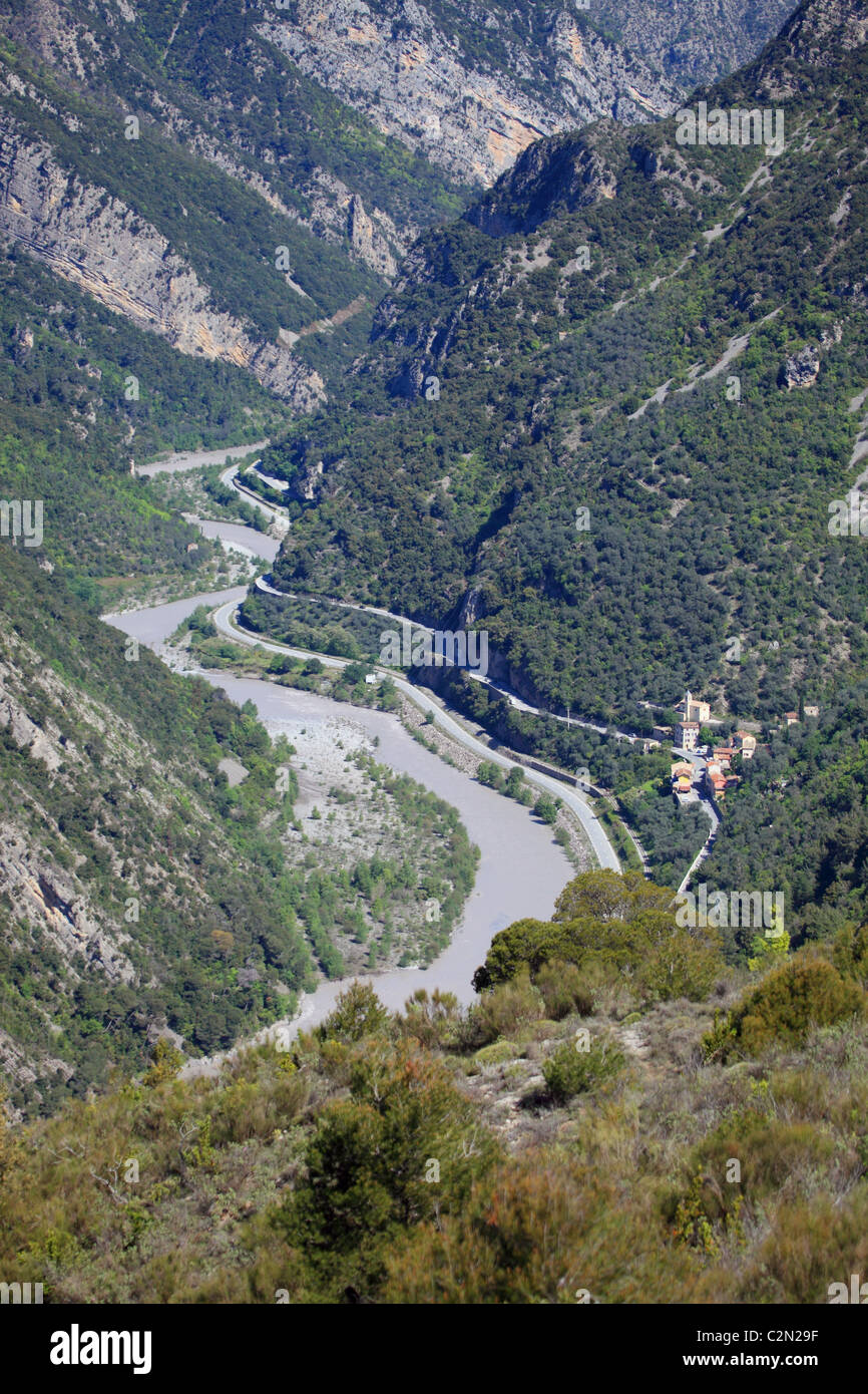the Var valley in the back country of the Alpes-Maritimes Stock Photo ...