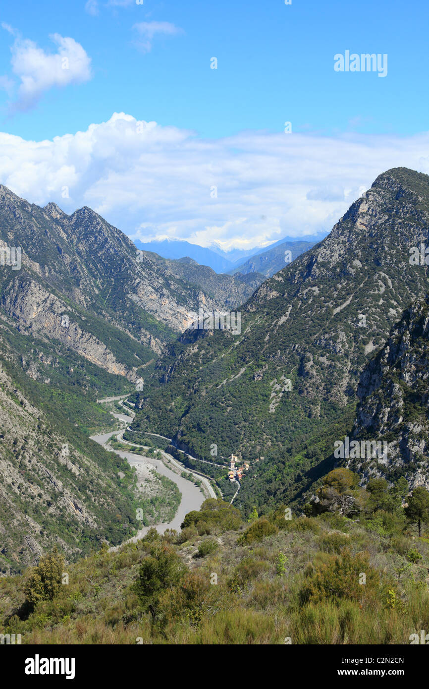 The perched village of Bonson into the Var valley in the back country ...