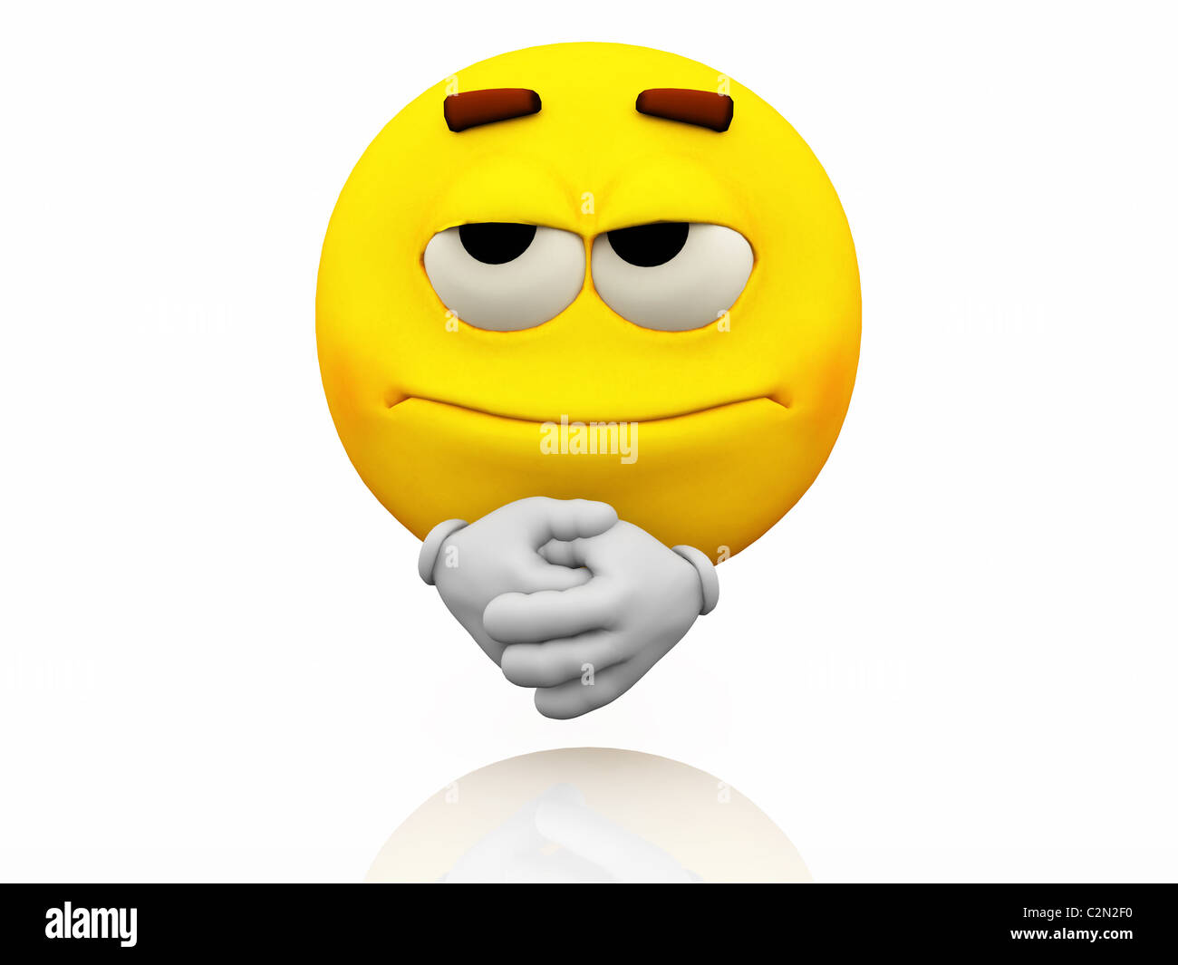 Smiley, Emoticon. Facial expression. Angelic emotional expression on a ...