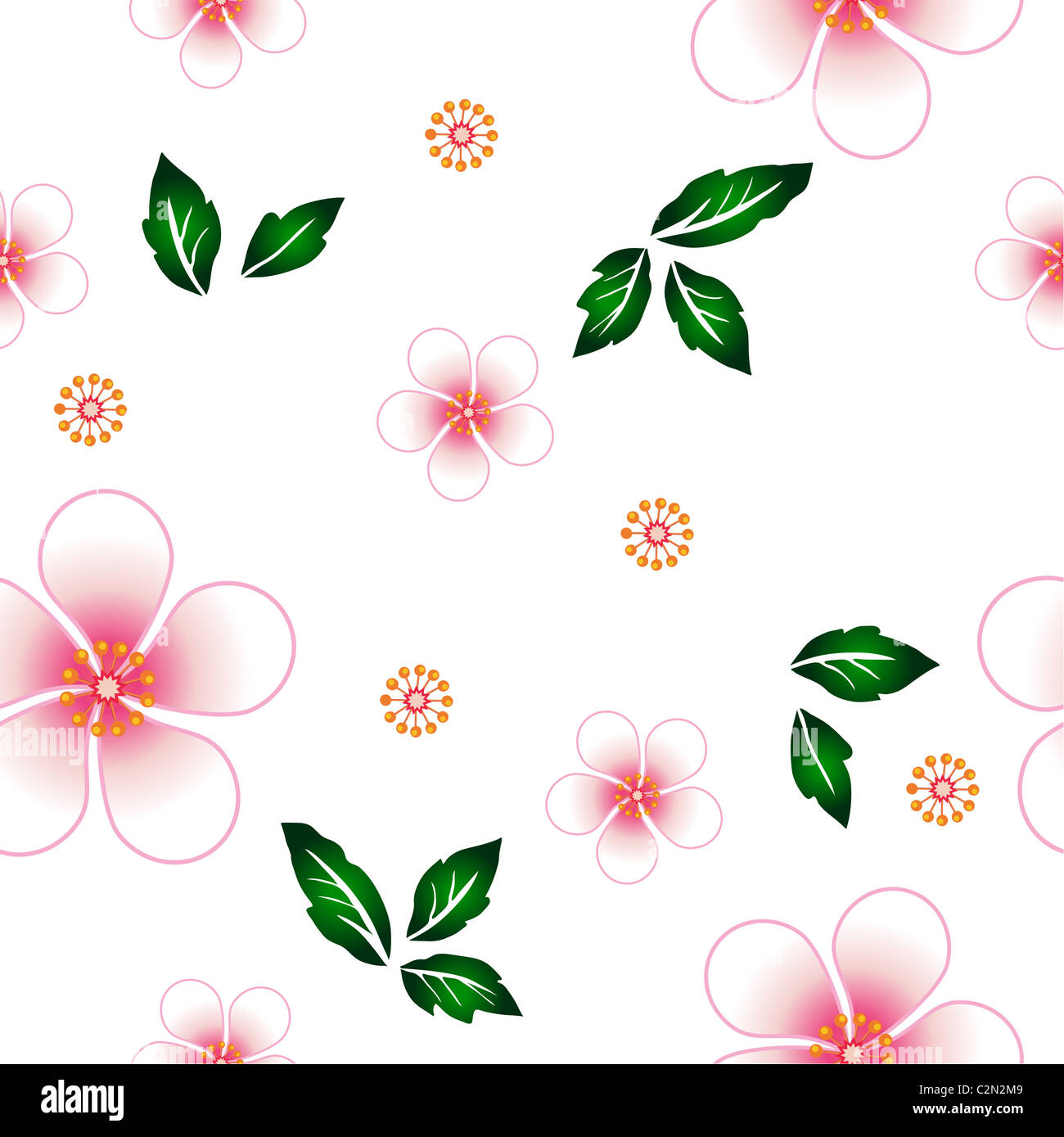 Seamless floral background. Repeat many times. Vector illustration ...