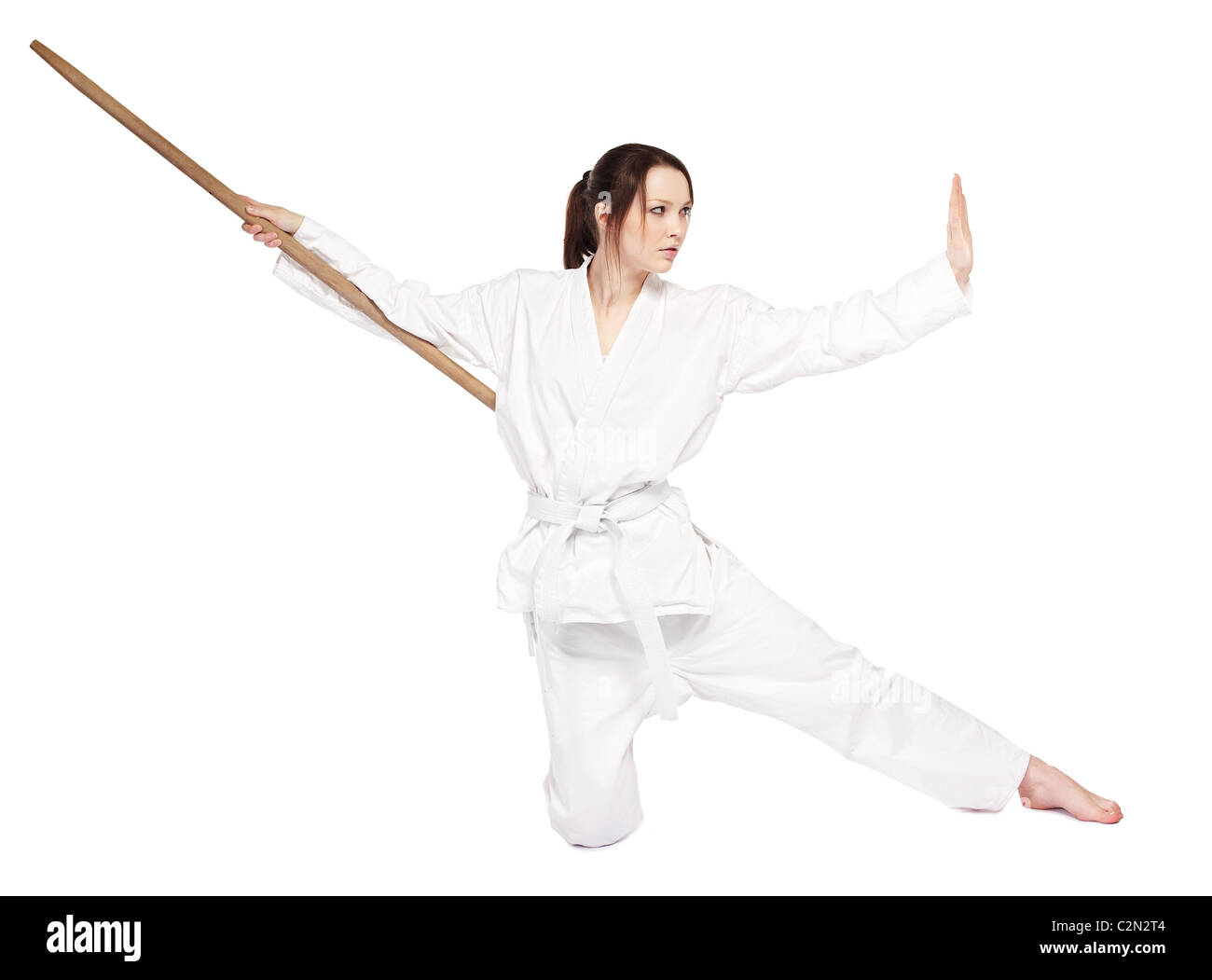 Women Staff Martial Arts Poses