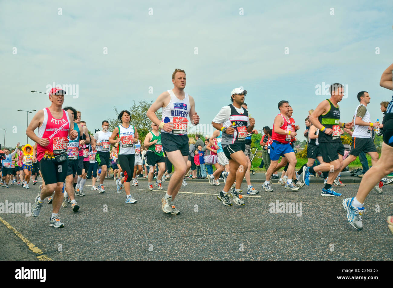 Virgin London Marathon 2011,Runner, a participant, a man, London, UK ...