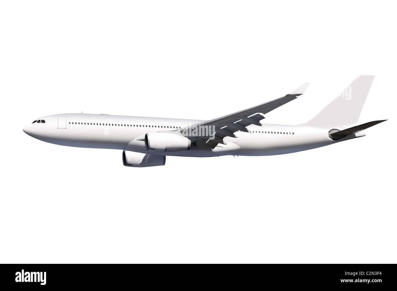 commercial airplane on white background with path Stock Photo - Alamy