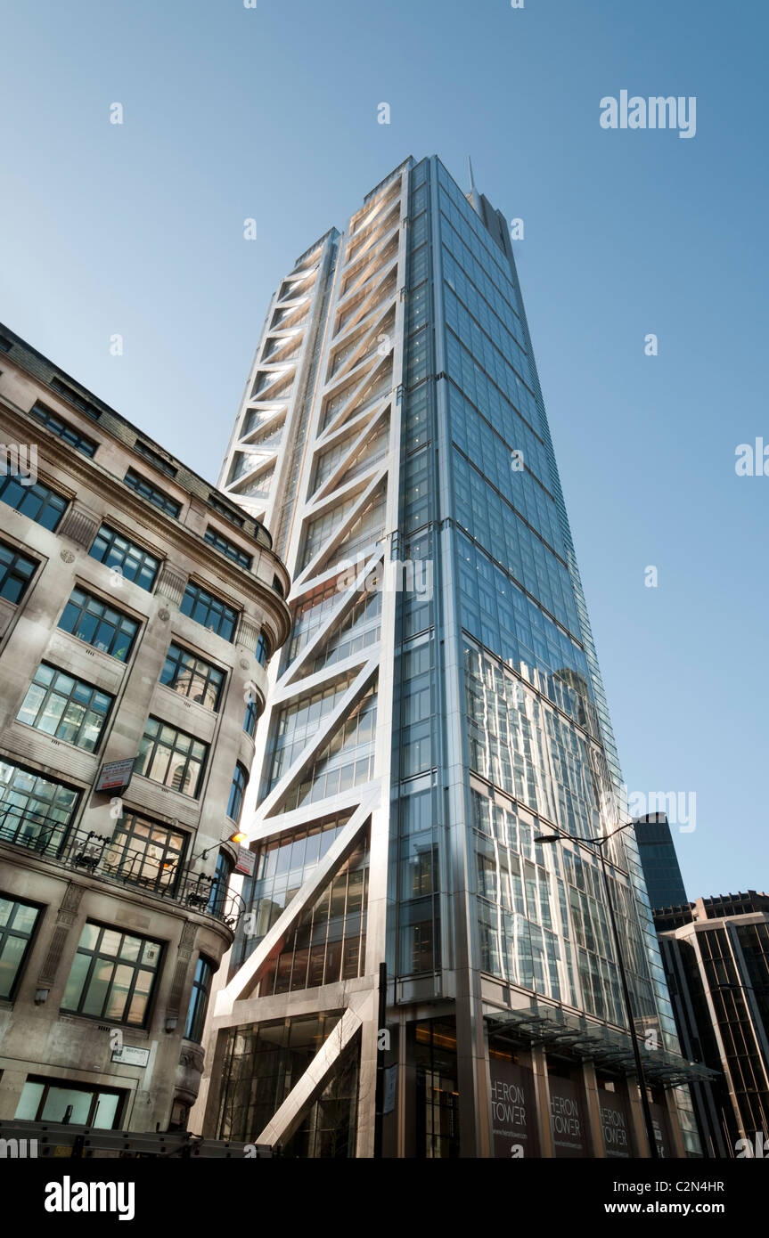 Heron Tower at 110 Bishopsgate in the City of London,England Stock ...