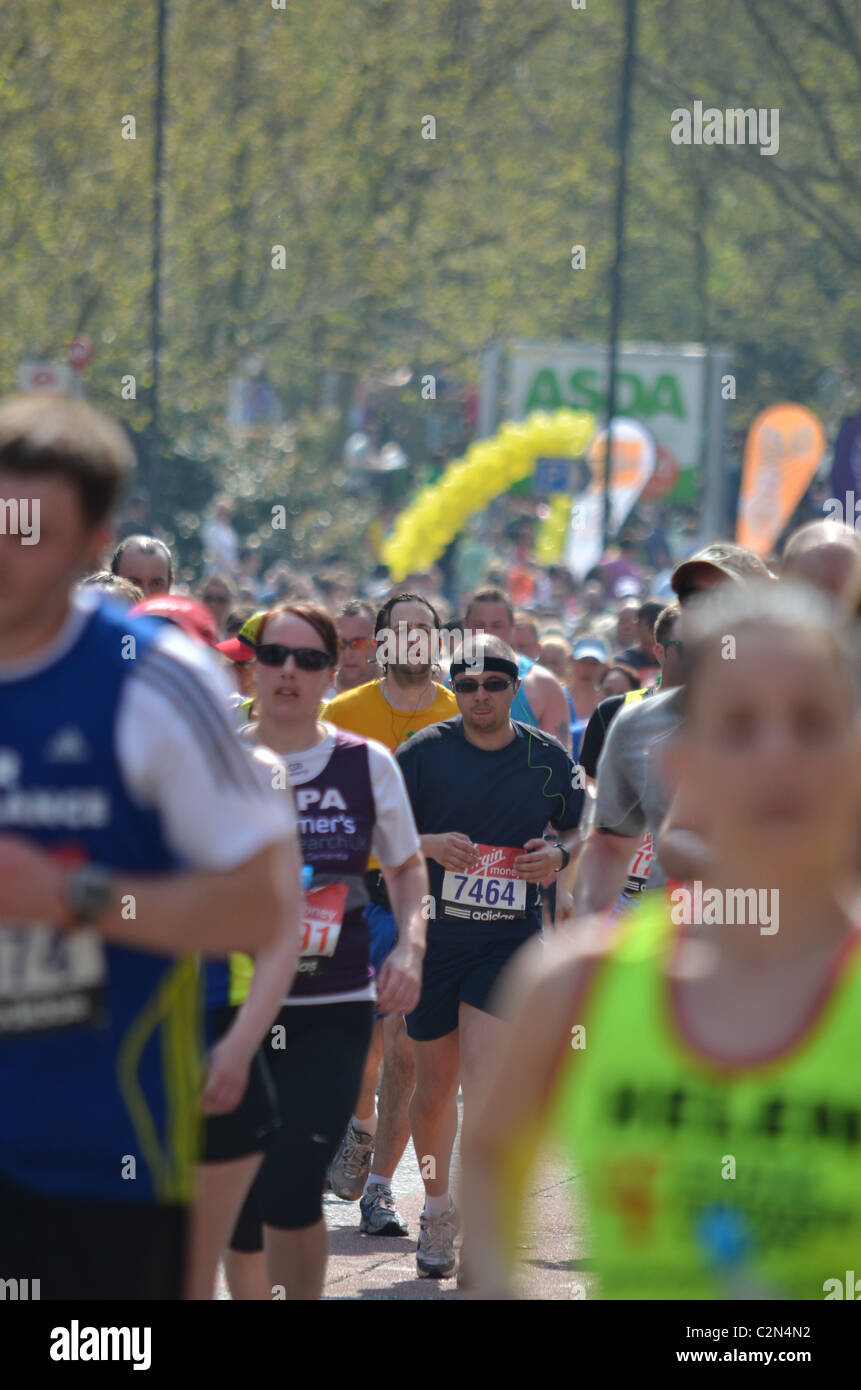 Virgin London Marathon 2011,Runner, a participant, a man Stock Photo ...