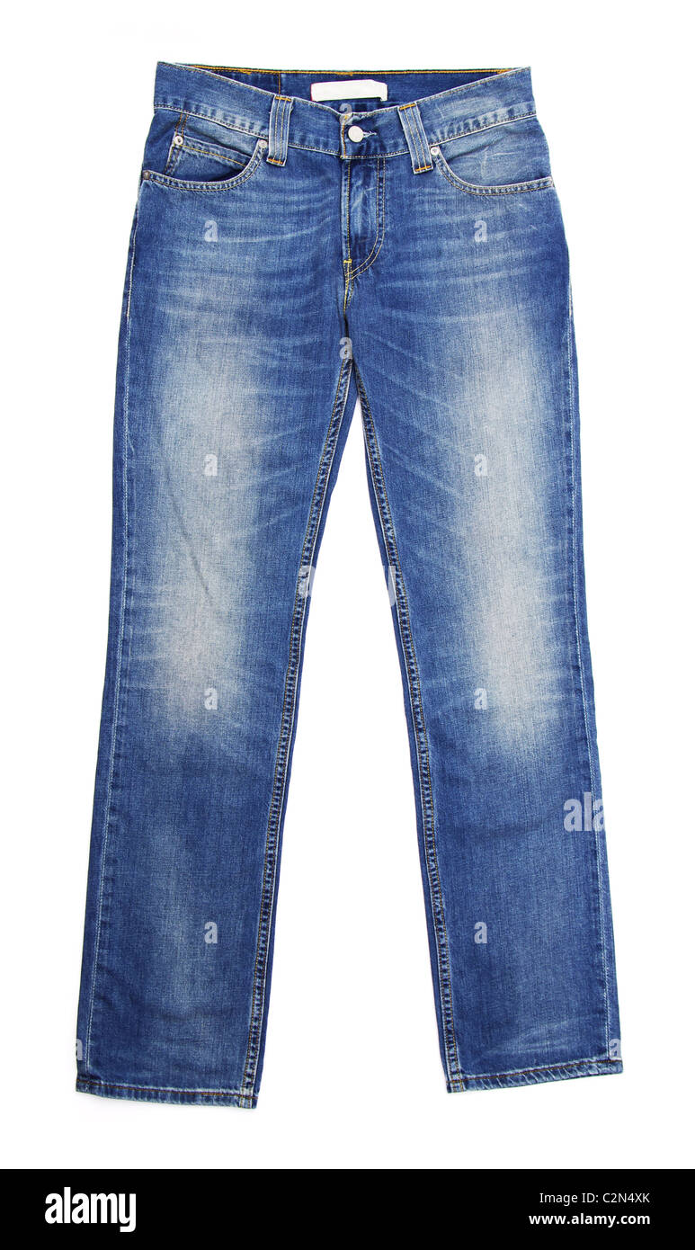 Jeans isolated on white background Stock Photo - Alamy