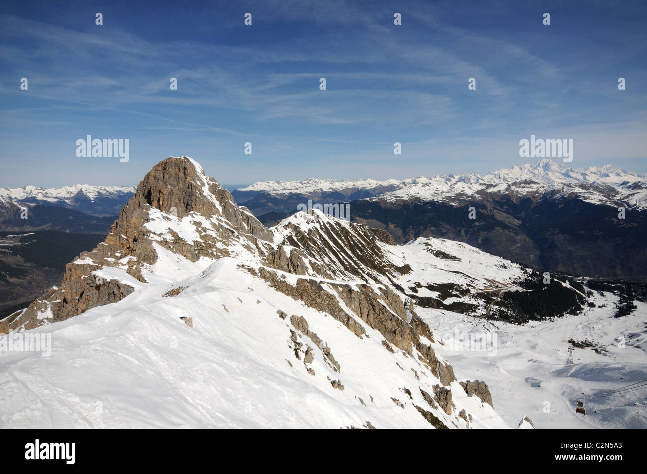 Courchevel 3 valleys hi-res stock photography and images - Alamy