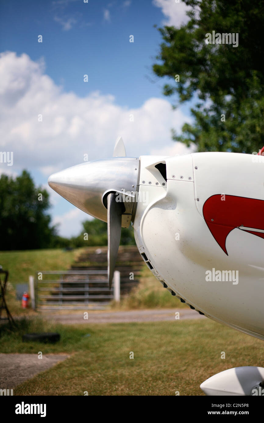 Private plane, country airfield Stock Photo - Alamy
