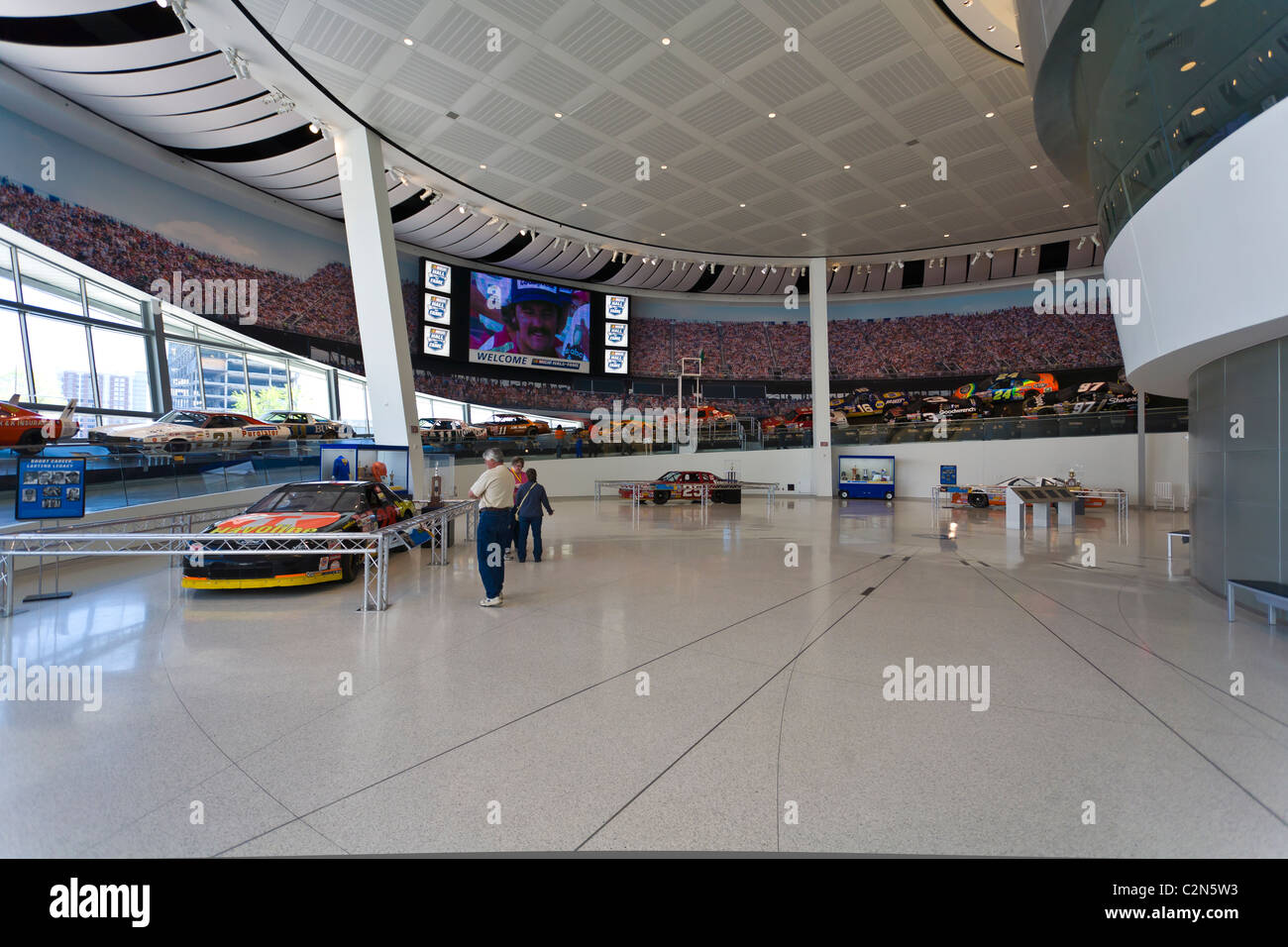 Interior of Nascar Hall of Fame in Charlotte North Carolina Stock Photo ...
