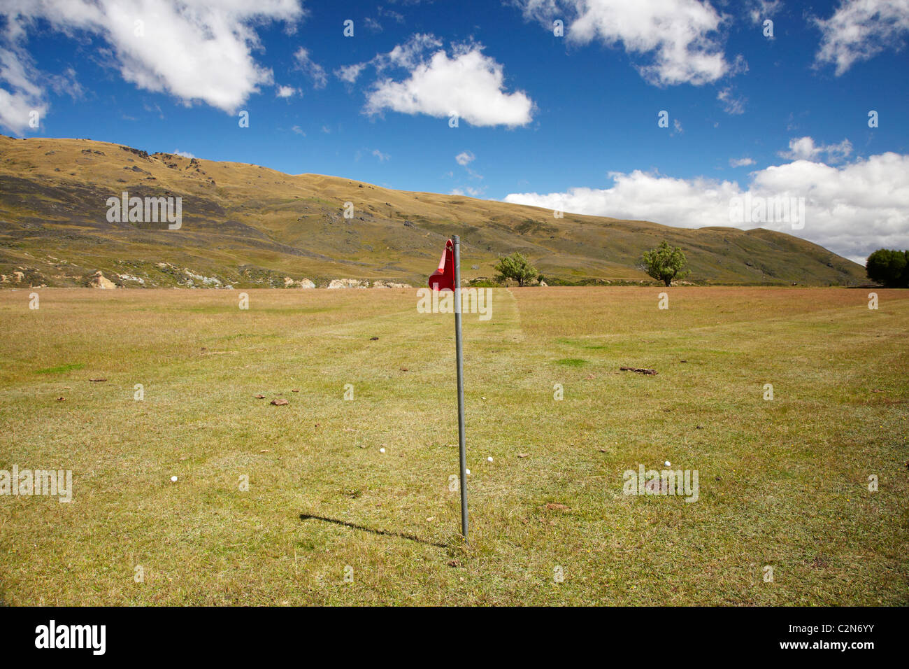 Golf Course, Lower Nevis, Nevis Valley, Central Otago, South Island ...