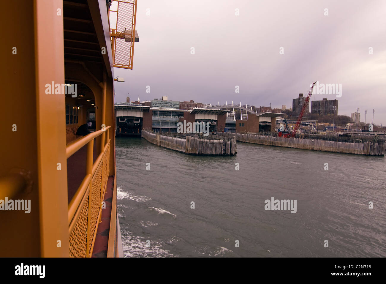 Staten Island Ferry about to enter St George Terminal on Staten Island ...
