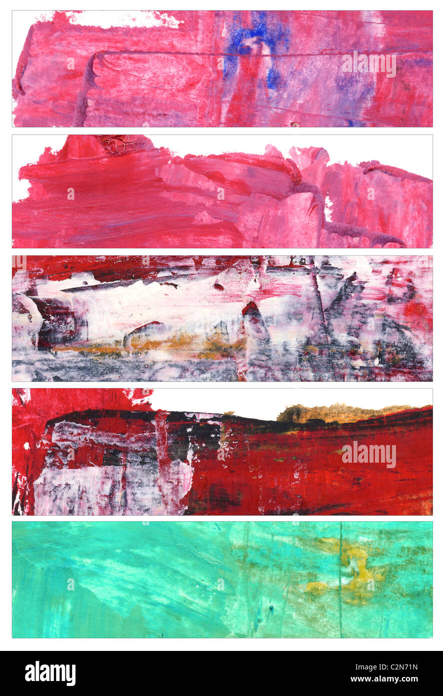 Set of abstract watercolor banners hand painted by me and isolated on ...