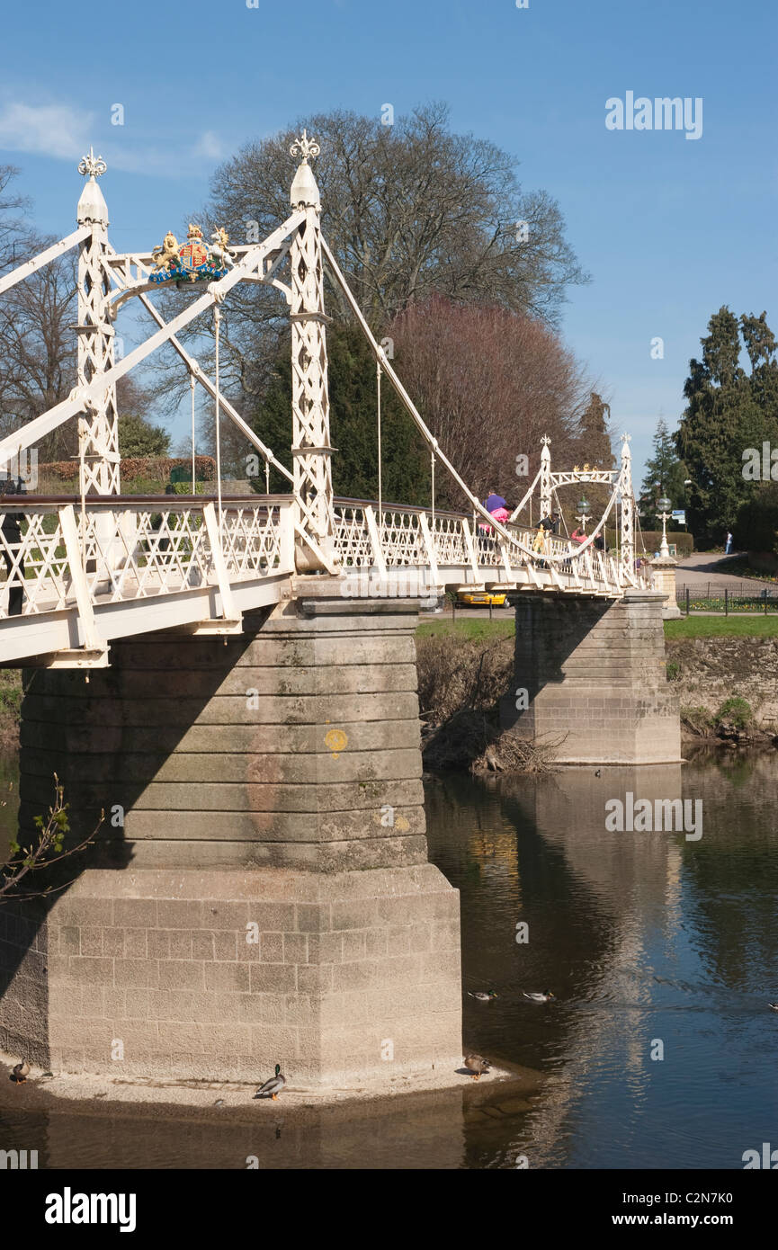 Victoria Bridge over the River Wye in Hereford Stock Photo - Alamy