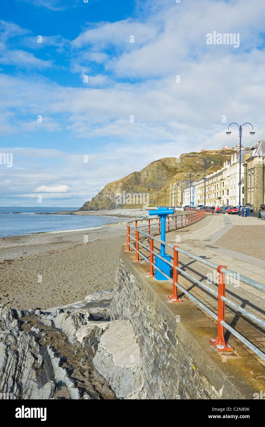 Seafront promenade aberystwyth ceredigion wales hi-res stock ...